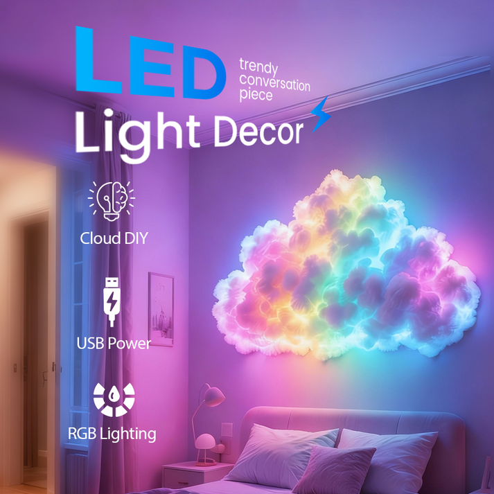 ⏳Limited-time 49% off⏰DIY USB-Powered Thundercloud LED Light Decor🌈☁️ ...